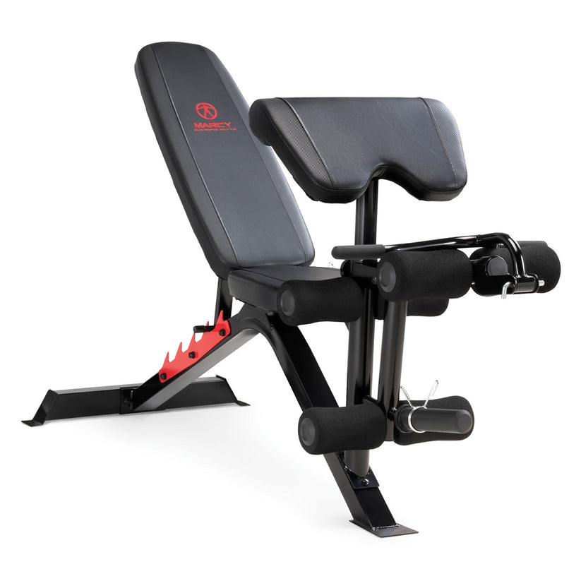 MARCY Two-Piece Olympic Weight Bench and Squat Bar Catch Marcy | MD-78 ...